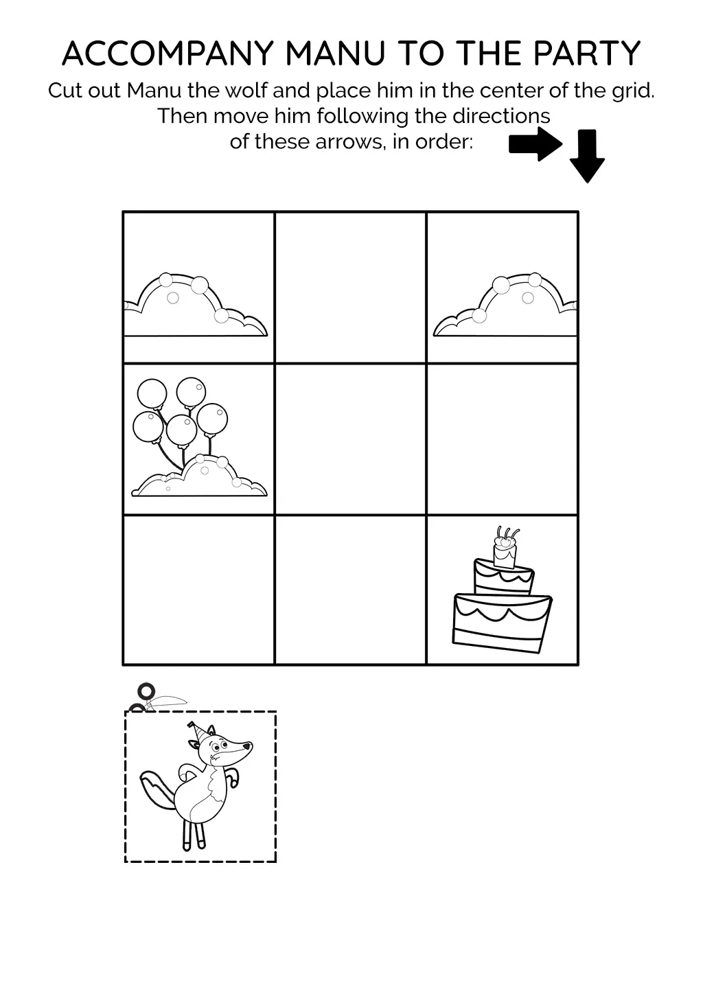 Grid Navigation Activity for 6-Year-Olds - Manu's Birthday Bash - Smart ...